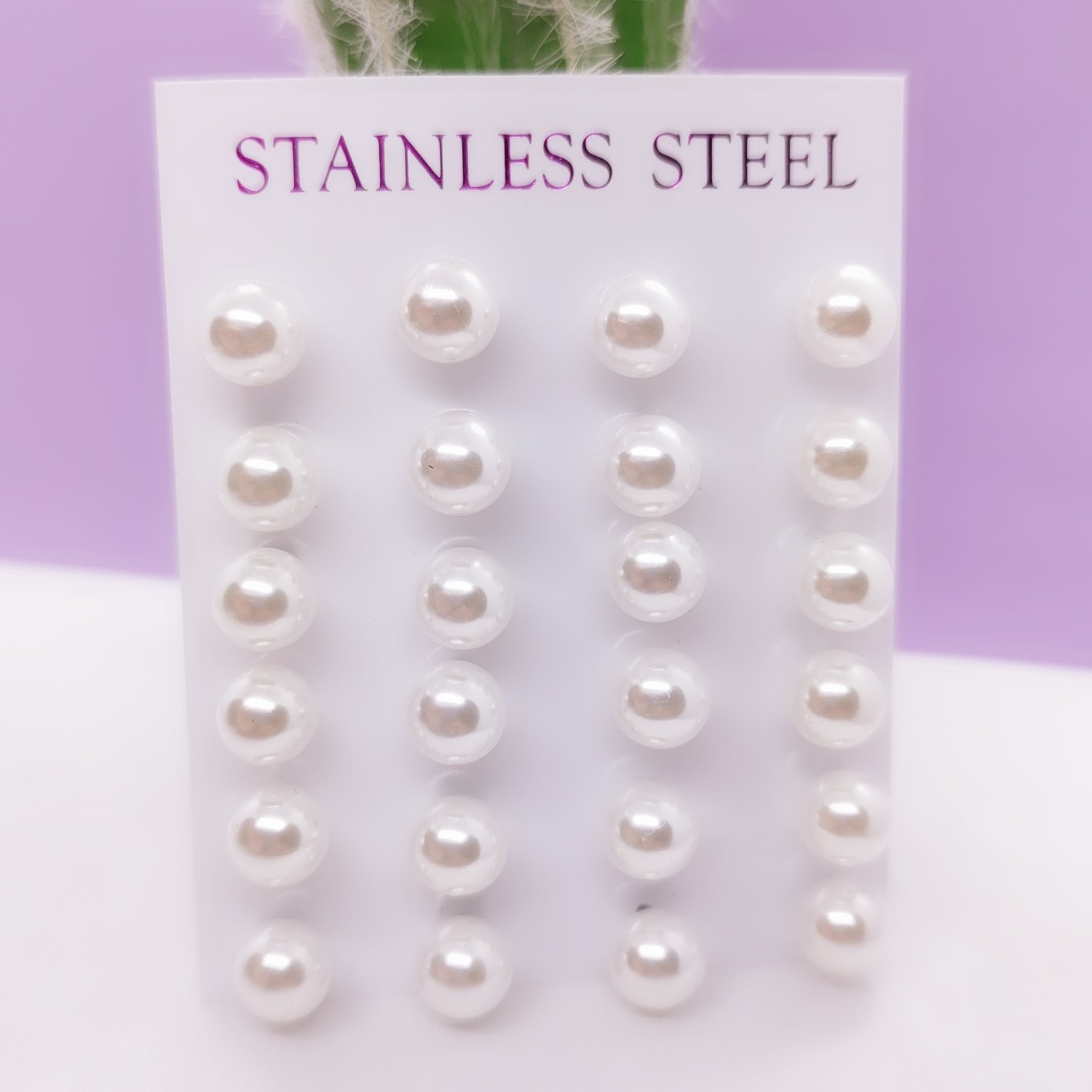 Acero quirúrgico Promo Aritos perlas x12(8mm) – Mayorista Joyas